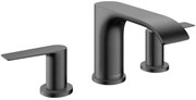 Hansgrohe Vivenis - Umyvadlová baterie s výpustí, 3-otvorová instalace, EcoSmart, kartáčovaný černý chrom 75033340