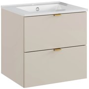 Comad Koupelnová skříňka s keramickým umyvadlem Dalia Cashmere 50 cm - kašmír