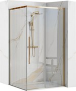 Rea - SOLAR GOLD ELEGANT čtvercový sprchový kout 90 x 90 cm, čiré sklo/zlatý profil, REA-K4900