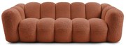Pohovka z textilie bouclé v cihlové barvě 232 cm Hippolyte – Bobochic Paris