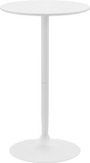 HOMCOM Barový stůl Bistro stůl Kulatý party stůl Ø60 x 102 cm Poseur stůl do jídelny, obývacího pokoje, ocel, bílý | Aosom