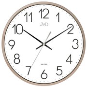 JVD Hnědé nástěnné tiché netikající hodiny JVD HX8016.2