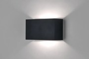 Nástěnné designové černé svítidlo do chodby Modern Straight Black
