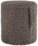 Tmavě hnědý taburet z textilie bouclé Teddy – Blomus