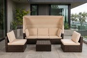 Variabilní zahradní sestava Marbella s luxusní stříškou Hnědá