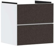 Hansgrohe Xevolos E - Umyvadlová skříňka, 58x58x48 cm, 2 zásuvky, matná bílá/textilní tmavá šedá 54175660
