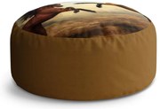 Taburet Circle vzpínající se koně, hnědá