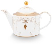Pip Studio Royal Winter konvice 1.65l, bílá (Velká porcelánová konvice)