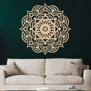 Vyřezávaný dřevěný obraz na stěnu mandala | SENTOP HDF0353