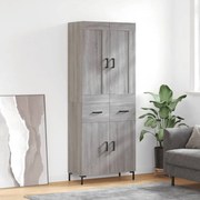Skříň highboard šedá sonoma 69,5 x 34 x 180 cm kompozitní dřevo 3199879