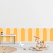 PIPPER. Textilní samolepící tapeta - Oblouk - Žlutá barva Barva: Kombinace, Velikost: 60cm