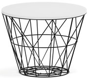 Kulatý konferenční stolek STILO, průměr 60 cm, bílá