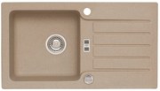 Alveus Niagara - Granitový dřez 78x43 cm, s ovládáním odtoku, beige 1076857