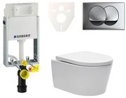 Cenově zvýhodněný závěsný WC set Geberit k zazdění + WC SAT Brevis SIKOGE1W71