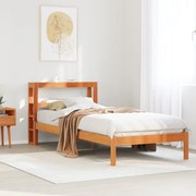 Rám postele s čelem voskově hnědý 100 x 200 cm masivní borovice 3305738