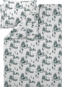 Livarno® Ložní povlečení z jemného flanelu, 240 x 220 cm, 70 x 90 cm (jedle/bílá/zelená)