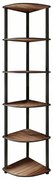 Regál Corner Walnut, 6 polic, M