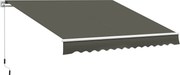 Manuální výsuvná markýza Outsunny 350x250 cm – Balkonová markýza s voděodolným a UV30+ ochranným kovovým kličkou pro venkovní použití | Aosom