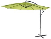 Slunečník Acerra Ø 3m bez zátěže - polyester/ocel - zeleno-citronová