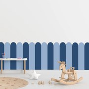 PIPPER. Textilní samolepící tapeta - Oblouk - Tmavě modrá barva Barva: Kombinace, Velikost: 100cm