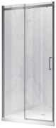 BPS-koupelny Posuvné sprchové dveře HYD-PD09B 110 kartáčovaná ocel/transparent pro instalaci do niky - bez vaničky