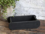 Dřevěná černá retro bedýnka Brick old black - 30*15*10 cm