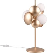 Stolní lampa se skleněným stínidlem ve zlato-bílé barvě (výška 50 cm) Bubble – Trio Select