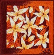GRUND JASMINE - Koupelnová předložka oranžová Rozměr: 60x60 cm