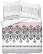 Detexpol Bavlněné povlečení 220x200 Glamour bílé růžové ornamenty orientální 3833 A Bavlna 88