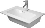 Duravit ME by Starck - Umyvadlo 63x40 cm, s přepadem, otvor pro baterii, DuraShield, bílá 234263AA00