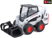 Kovový model bburago 10 cm bobcat s590 skid-steer loader w/grapple