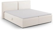 Krémová boxspring postel s úložným prostorem 140x200 cm Arendal – Cosmopolitan Design