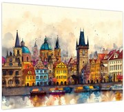 Obraz - Podzim v malovaném městě (70x50 cm)