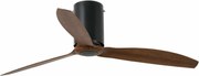FARO 32042 MINI TUBE FAN, černá/dřevo, stropní ventilátor s DC motorem - FARO