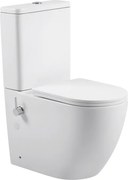 Erga Siena, WC kombi mísa 620x380x820 mm, Rimless + funkce bidetu + toaletní sedátko, bílá lesklá, ERG-V03-SIENA-RIM-BID-WH