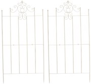 2x Mřížka na popínavé rostliny Paula - 180 x 85,5 cm - Krémová antik