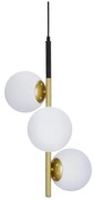 Závěsné svítidlo ve zlaté barvě se skleněným stínidlem 32.5x32.5 cm Duo – Candellux Lighting