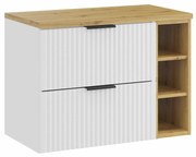 Comad Koupelnová skříňka pod deskové umyvadlo Adel White SET-ADW B ARTISAN 80 bílá/dub artisan