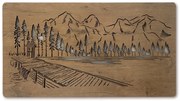 Li-Go "Pod vrcholy hor" světelný obraz 230V 120x60cm provedení povrchu: dub