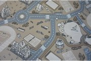 Pogumovaný KOBEREC, Koberec metráž pro děti STREET béžový