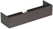 Geberit Xeno 2 - Skříňka pod umyvadlo Varicor 160 cm s LED svítidlem, 2 zásuvky, šedá 500.346.43.1