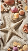 Rychleschnoucí plážová osuška OCEAN SAND barevná 70 x 140 cm, 100% mikrovlákno