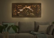Li-Go "Jeleni" světelný obraz s baterií 120x60cm varianta ovládání: manuál/pohybové čidlo, provedení povrchu: dub světlý