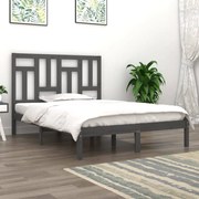 Rám postele šedý masivní borovice 200 x 200 cm 3104565