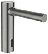 Laufen Twintronic - Elektronická umyvadlová baterie, bez směšovače, bateriové napájení, kartáčovaná ocel HF707004423060