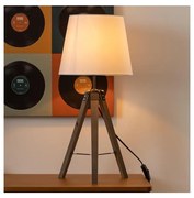 Atmosphera - Stolní lampa RUNO 1xE27/25W/230V dřevo/bílá