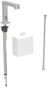 Geberit Brenta - Elektronický umyvadlový ventil, bateriové napájení, easy to clean, kartáčovaná nerez 116.173.SN.1