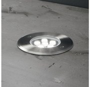 Ideal Lux - LED Nájezdové svítidlo FLOOR LED/6W/230V pr. 12 cm CRI 90 IP67 chrom