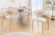 Designová jídelní židle Harding béžová / přírodní hnědá