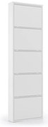 Bílý kovový výklopný botník 50x169x15 cm Ode – Kave Home